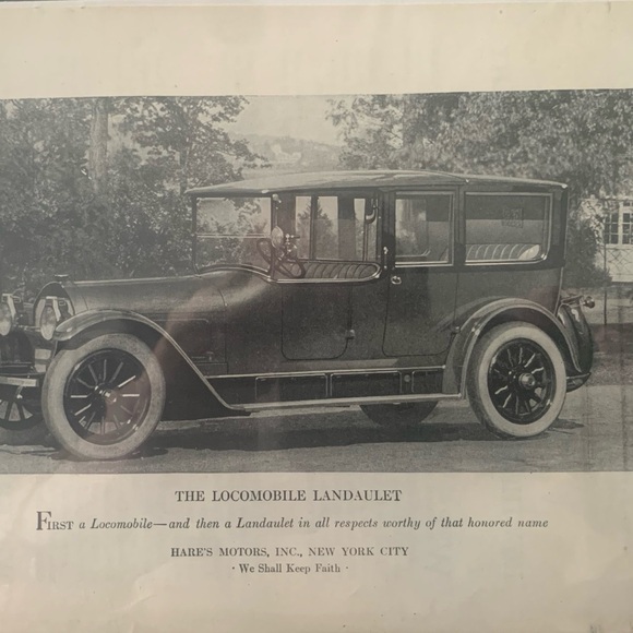 Accents | Vintage 192 Locomobile Landaulet Ad Advertisement | Poshmark
